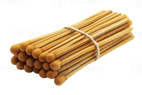 Bundle Of Wooden Sticks With Rounded Ends Tied Together For Various