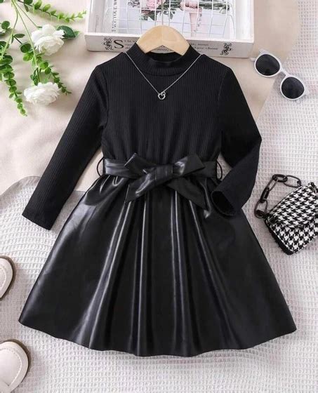 خرید و قیمت پیراهن پاییزی دخترانه با جنس چرم ترب