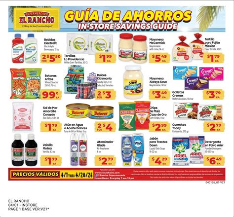 El Rancho Promotional Ad Valid From 0401 To 0428 Page Nb 1