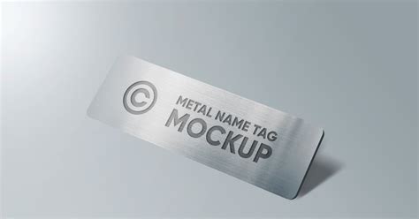 Metal Name Tag Logo Mockup Product Mockups Ft Metal And Tag Compatible