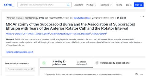 Mr Anatomy Of The Subcoracoid Bursa And The Association Of Subcoracoid Effusion With Tears Of