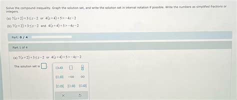 [solved] solve the compound inequality graph the solution set and