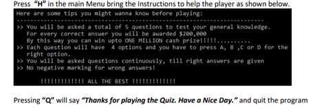 Solved The Project Is A Simple Quiz Game Designed In C