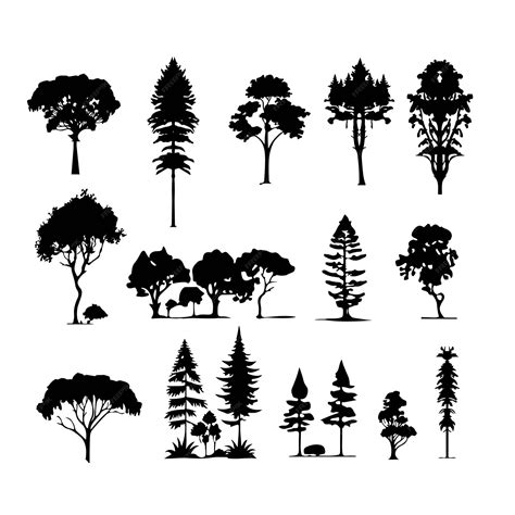 Premium Vector Tree Vector Set Collection Vector Illustration