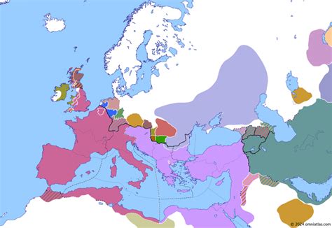 Division Of The Roman Empire Historical Atlas Of Europe 17 January