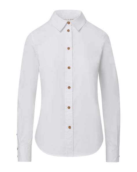 Libby Poplin Button Down Shirt Veronica Beard