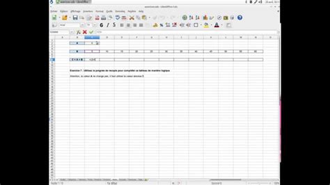 Exercice 7 Tableur Open Office YouTube