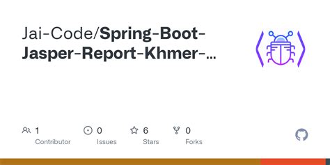 Github Jai Codespring Boot Jasper Report Khmer Font