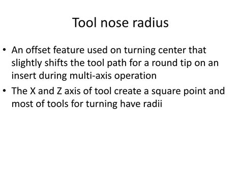 PPT Tool Nose Radius TNR PowerPoint Presentation Free Download ID 2652791
