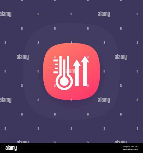 Rising Temperature Icon Vector Sign Stock Vector Image And Art Alamy