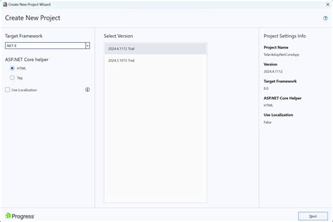 Aspnet Core Creating New Projects Telerik Ui For Aspnet Core