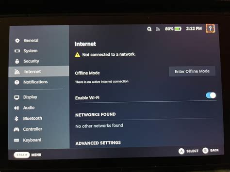 wifi not working r steamdeck