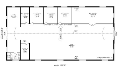 Plan 68987vr Large Workshop Plan With Office Space And More Workshop