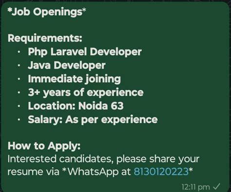 Mohd Shahbaz On Linkedin Job Opportunity Laravel Developer 3 Years