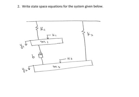 Solved Write State Space Equations For The System Given Chegg Com