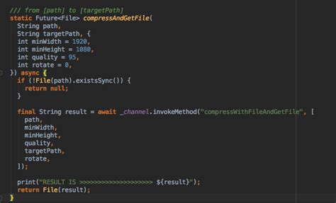 Compressandgetfile Returning Null · Issue 21 · Fluttercandiesflutter