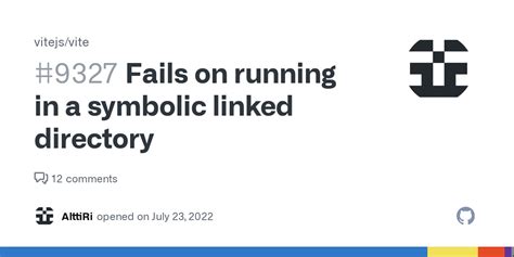 Fails On Running In A Symbolic Linked Directory · Issue 9327 · Vitejsvite · Github