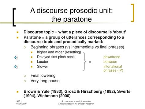 Ppt Spontaneous Speech Interaction And Large Databases For Prosodic