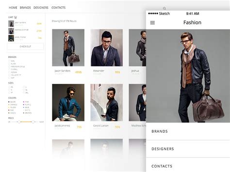 Sample Fashion Store Sketch Freebie Download Free Resource For Sketch Sketch App Sources
