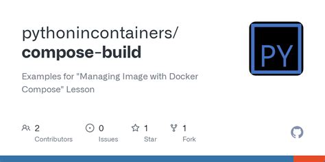 Github Pythonincontainers Compose Build Examples For Managing Image With Docker Compose Lesson