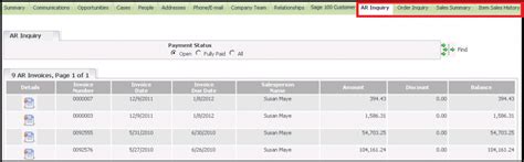 Dashboard And Real Time Inquiry Information Sage Crm Tips Tricks