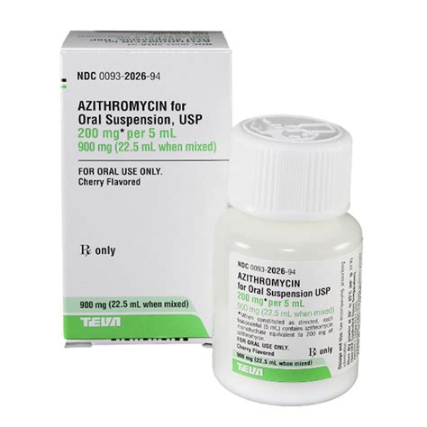 Azithromycin Suspension 200mg5ml 225ml Med Vet International