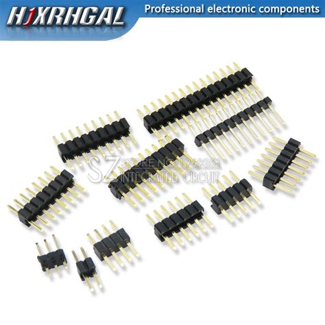 1 27 มม 1 27 Pin Header แถวเดียวชาย Breakaway บอร์ด Pcb Connector Pinheader 1 2 4 5 6 8 10 12 15