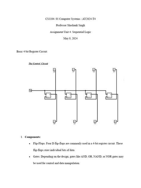 Assignment Unit 4 Sequential Logic Pdf Logic Gate Digital Electronics