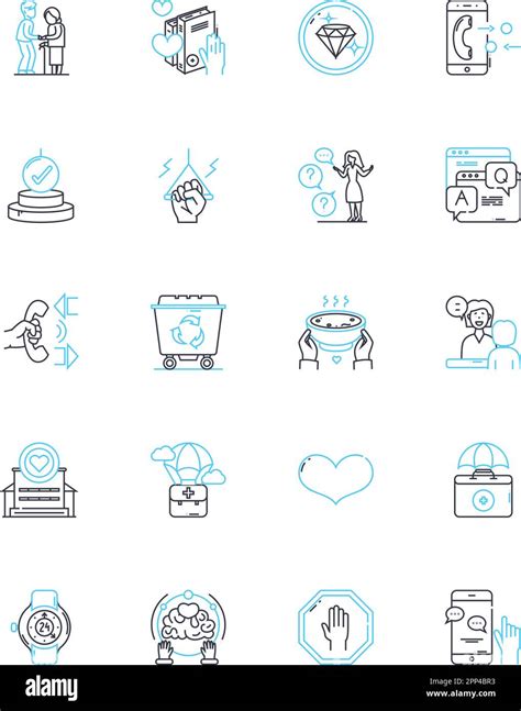 Time Management Linear Icons Set Efficiency Prioritization Organization Planning