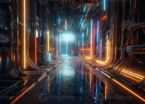 Big Data Visuliastion Cyberspace Created With Technology 24506596 Stock