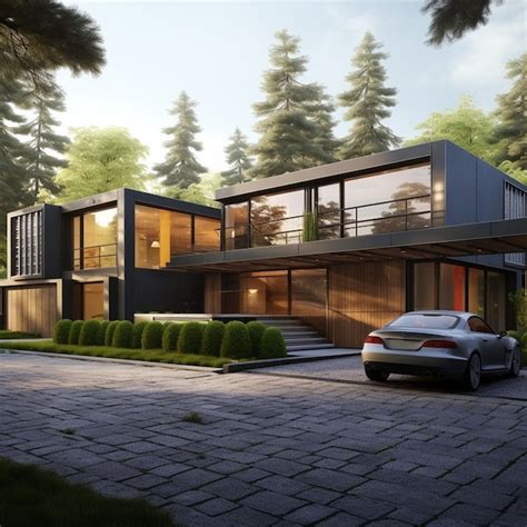 3d Rendering Of House Model Ai Generated Image