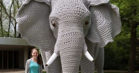 뜨개질로 만든 귀여운 코끼리 Dvdprime