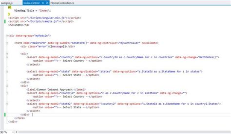Cascading Dropdownlist Using Angularjs With Mvc Vishnu Kumar Repakula