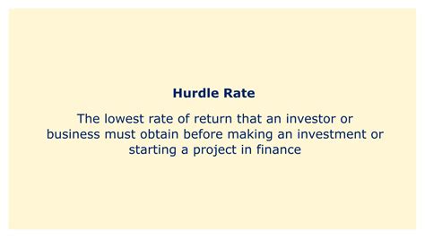 Hurdle Rate