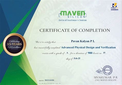 Vlsi Mavensilicon Physicaldesign Semiconductors Eda Careergrowth… Pavan Kalyan Pl 18