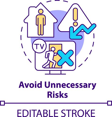 Avoid Unnecessary Risks Concept Icon Emergency Preparedness Tip