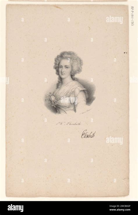 Portrait Of Elisabeth Van France Anonymous Veuve Delpech Nudet In