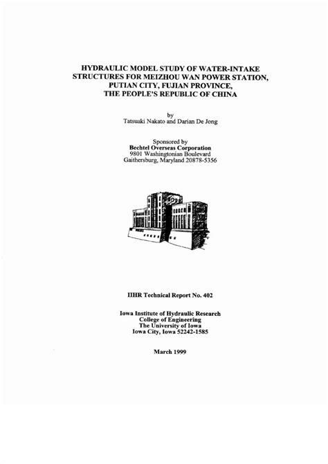 PDF Hydraulic Model Study DOKUMEN TIPS