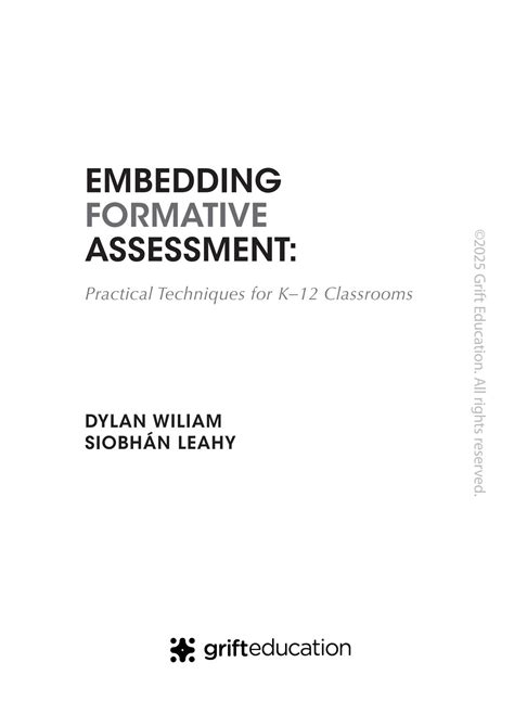 Embedding Formative Assessment Sample By Grifteducation Issuu