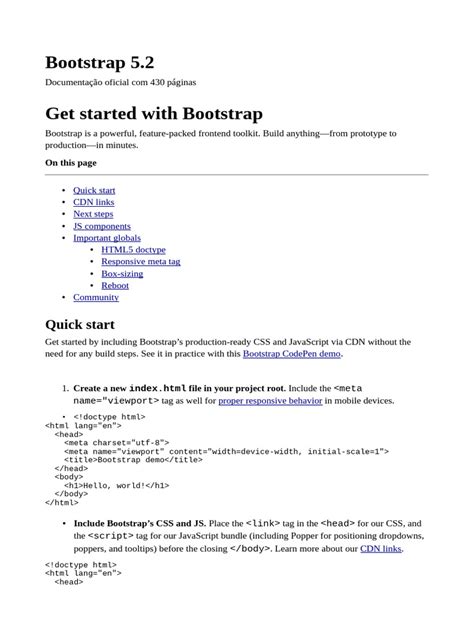Bootstrap5 2 Pdf Bootstrap Front End Framework Responsive Web