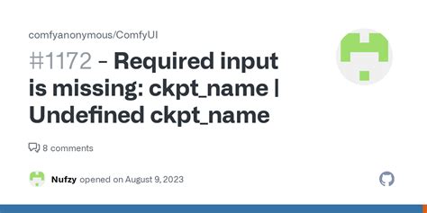 Required Input Is Missing Ckptname Undefined Ckptname · Issue