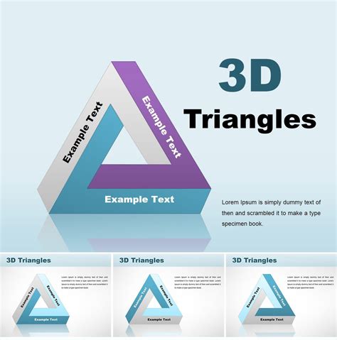 D Triangles PowerPoint Chart ImagineLayout Com