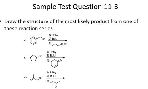 Solved Sample Test Question Draw The Structure Of The Chegg