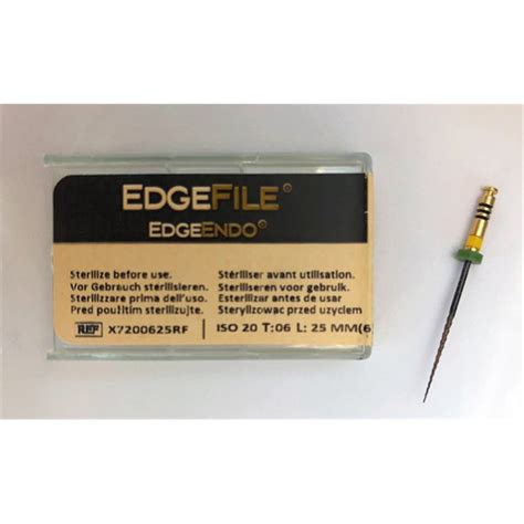 En X7200625rf Edgefile X7 Taper 06 Size 20 25mm Pk 6 Henry Schein