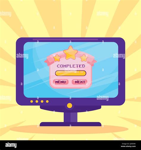 Gaming Monitor Design Stock Vector Image Art Alamy
