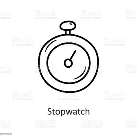 스톱워치 벡터 개요 아이콘 디자인 그림 흰색 배경 Eps 10 파일에 운동 기호 근육에 대한 스톡 벡터 아트 및 기타 이미지 근육 날씬한 남자 Istock