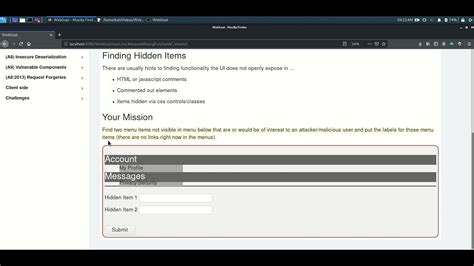 webgoat 8 missing function level access control relying on obscurity