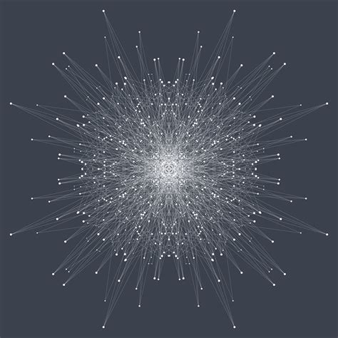 Fractal Element With Connected Lines And Dots Big Data On Behance