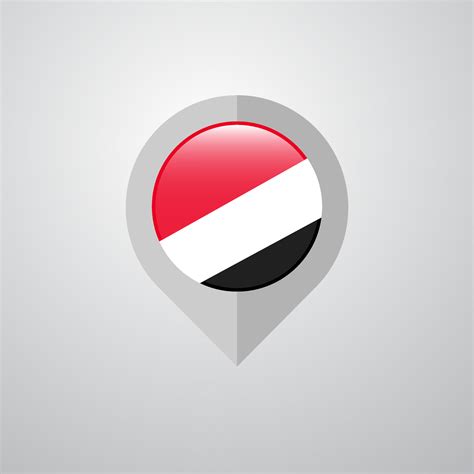 map navigation pointer with principality of sealand flag design vector