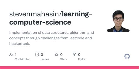 GitHub Stevenmahasin Learning Computer Science Implementation Of Data Structures Algorithm
